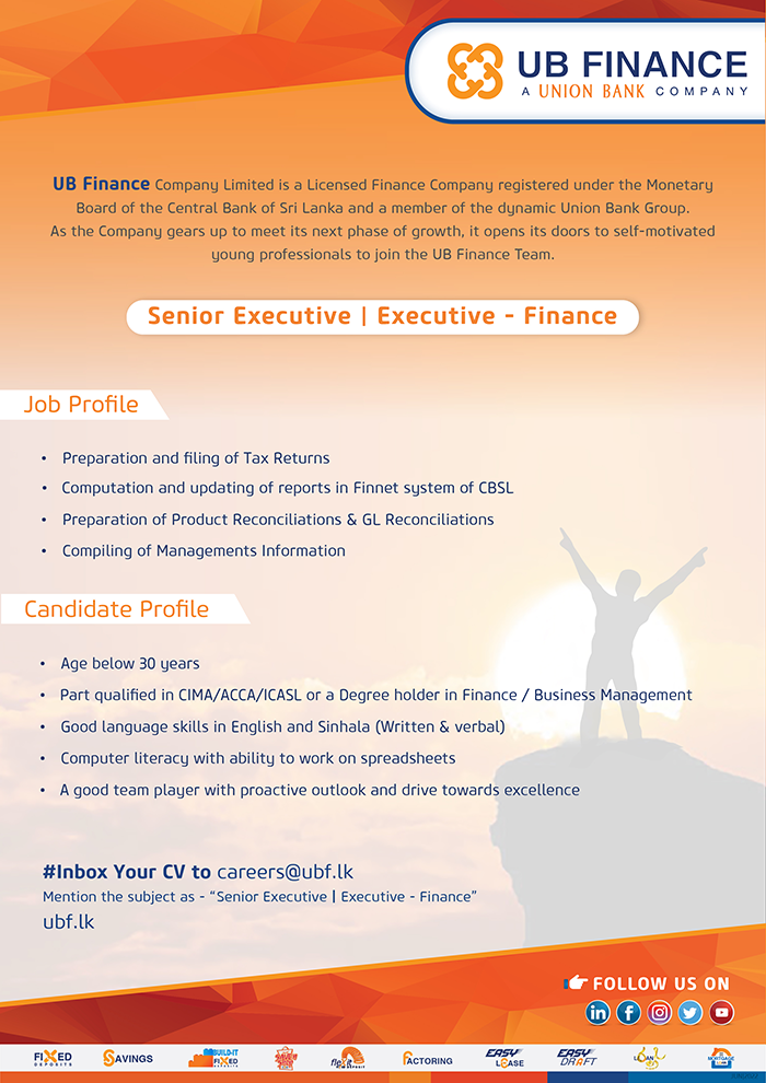 UB FINANCE CO. LTD - A Union Bank Company