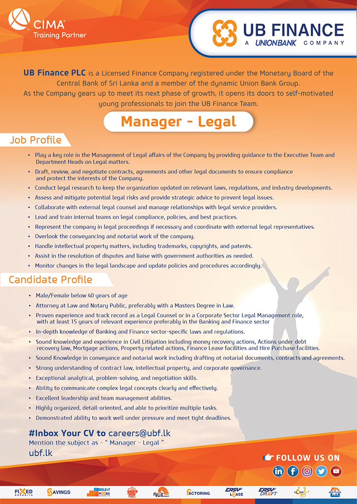 UB Finance PLC - A Union Bank Company